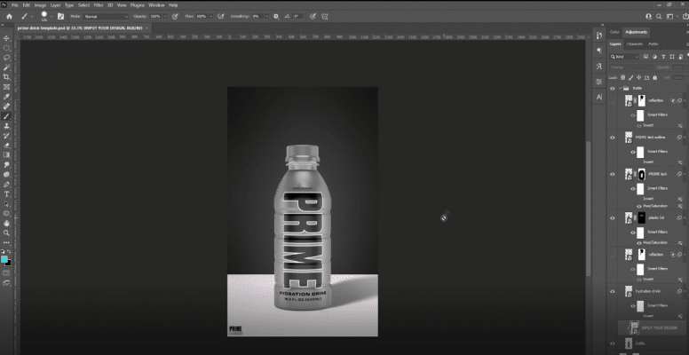 Design your own PRIME Bottle template - Prime Lights
